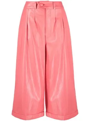 LISKA Leather Cropped Trousers