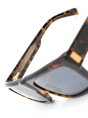 Dunhill Tortoiseshell-effect Rectangle Sunglasses