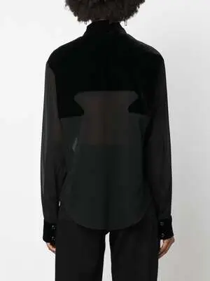 TOM FORD Panelled Buttoned Shirt - Black