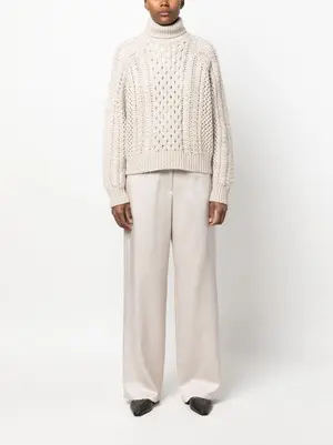 Brunello Cucinelli High-waisted Wide-leg Trousers
