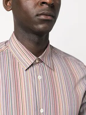 Paul Smith Striped Pointed-collar Cotton Shirt