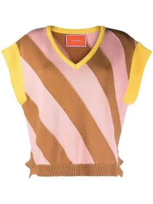 La DoubleJ Veneziana Knitted Vest - Pink