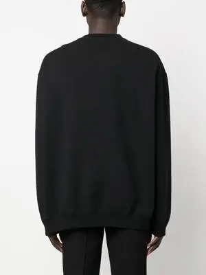LANVIN Embroidered Logo Crewneck Sweatshirt - Blue