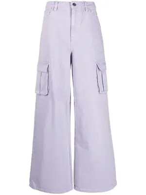 SELF-PORTRAIT Wide-leg Cargo Jeans