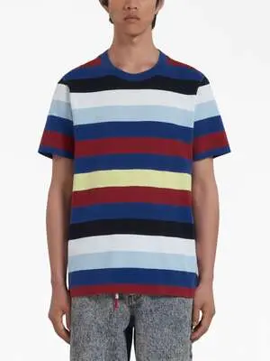 Marni Striped Cotton T-shirt - Blue