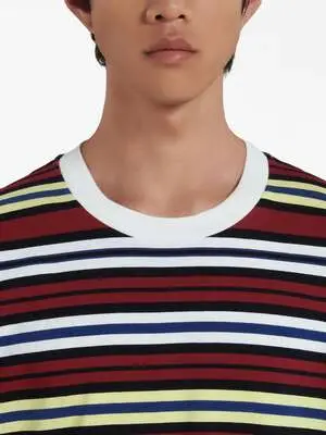 Marni Striped Cotton T-shirt - Blue