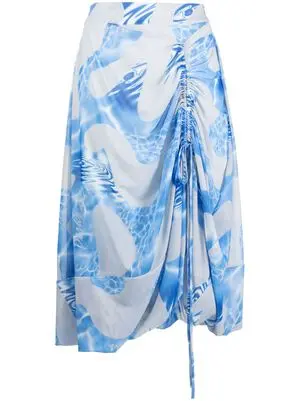 PERKS AND MINI Lily Pads Ruched Midi Skirt