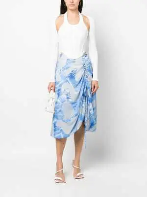 PERKS AND MINI Lily Pads Ruched Midi Skirt