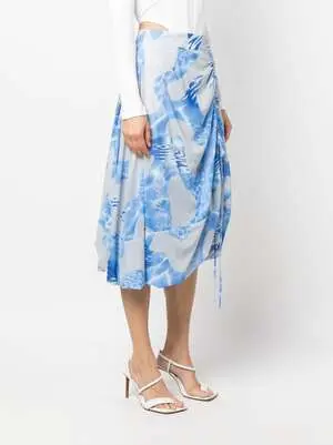 PERKS AND MINI Lily Pads Ruched Midi Skirt