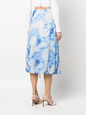 PERKS AND MINI Lily Pads Ruched Midi Skirt