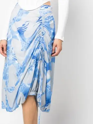 PERKS AND MINI Lily Pads Ruched Midi Skirt