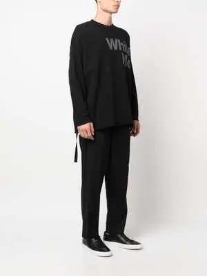 WHITE MOUNTAINEERING Cotton Sweatshirt With Draped Strap Detailing