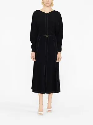 Stella McCartney Stitched V-neck Blouse - Black