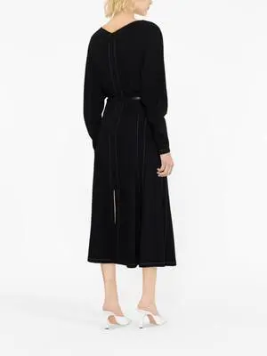 Stella McCartney Stitched V-neck Blouse - Black