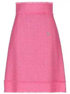Dolce & Gabbana Raschel Tweed Midi Skirt