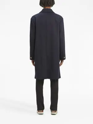 Palm Angels Sartorial Tape Wool-blend Coat - Blue