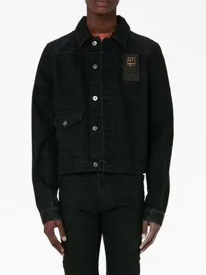 JW Anderson Sim Card Cotton Trucker Jacket - Black