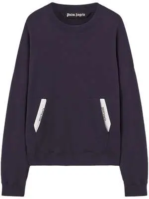 Palm Angels Sartorial Tape Crew-neck Sweatshirt - Blue