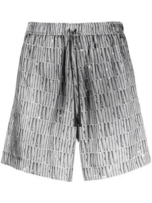 Amiri Graphic-print Drawstring Shorts - Grey