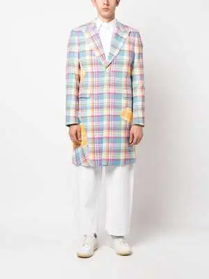 Comme Des Garçons Plaid Patchwork Coat