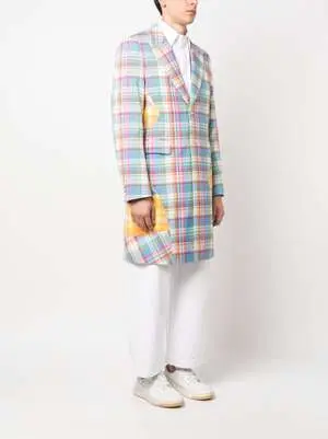 Comme Des Garçons Plaid Patchwork Coat