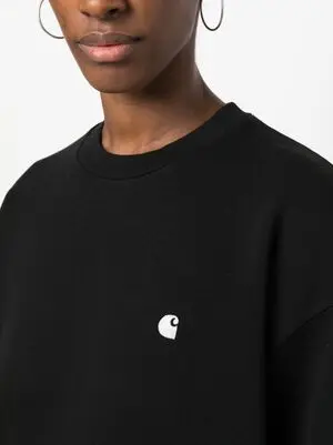 Carhartt Work In Progress Embroidered-logo Cotton Sweatshirt - Black