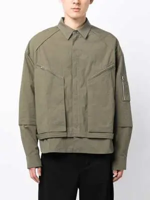 JUUN.J Tilted Zip-pockets Shirt Jacket
