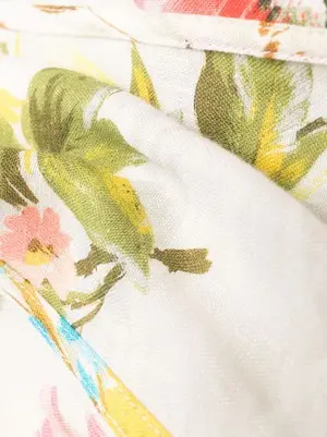 Zimmermann Halcyon Floral-print Linen Minidress