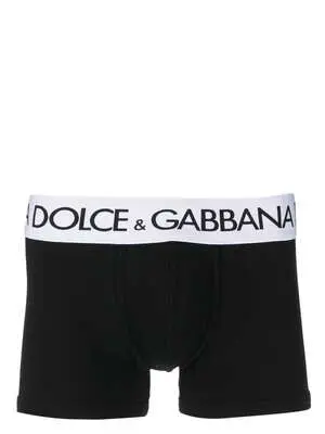 Dolce & Gabbana Logo-waistband Stretch Boxers - Black