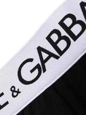Dolce & Gabbana Logo-waistband Stretch Boxers - Black