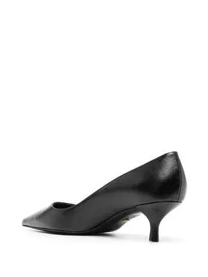 STUART WEITZMAN Kitten Heel Leather Pumps - Black