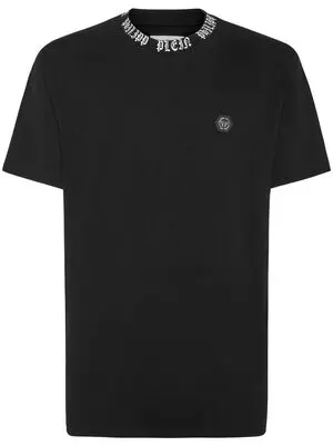Philipp Plein Logo-neck Cotton T-shirt