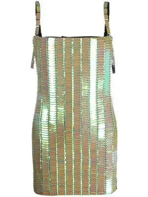 Green Metallic Mini Dresses