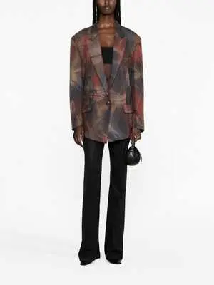 Attico Glen Tie-dye Blazer - Brown