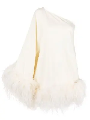 TALLER MARMO Piccolo Ubud One-shoulder Mini Dress - White
