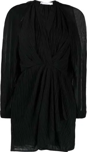 IRO PARIS Semi-sheer Draped Minidress