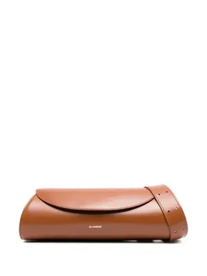 JIL SANDER Small Cannolo Shoulder Bag - Brown