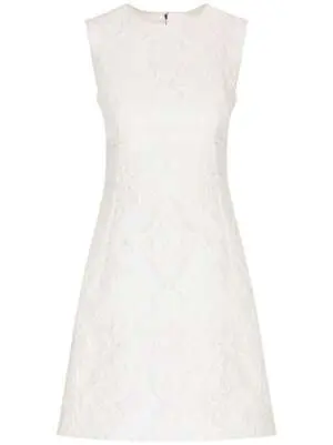 Dolce & Gabbana Patterned Jacquard Dress - White