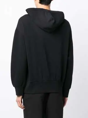 Neil Barrett Thunderbolt Print Cotton Hoodie - Black