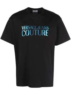 Versace Logo-print Cotton T-shirt - Black
