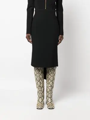 Moschino High-waisted Asymmetric Midi Skirt