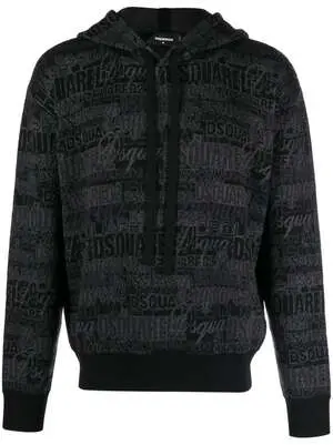 Dsquared2 Intarsia-knit Drawstring Hoodie