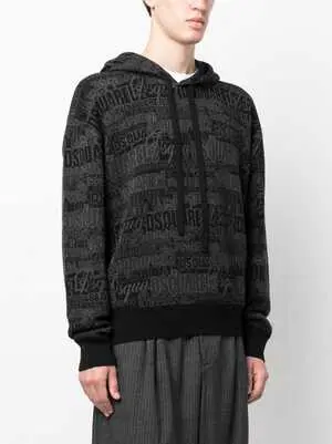 Dsquared2 Intarsia-knit Drawstring Hoodie
