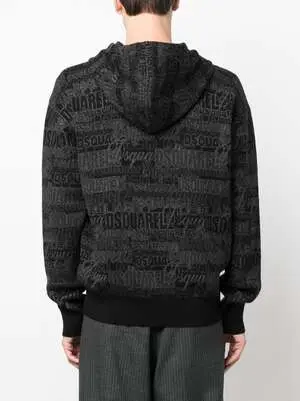 Dsquared2 Intarsia-knit Drawstring Hoodie