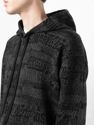 Dsquared2 Intarsia-knit Drawstring Hoodie