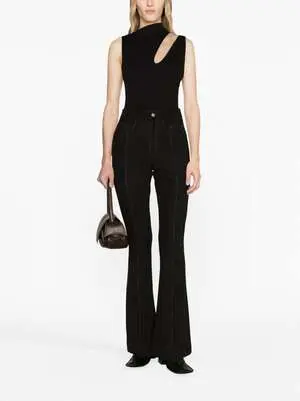 MANURI Bambina Cut-out Bodysuit - Black