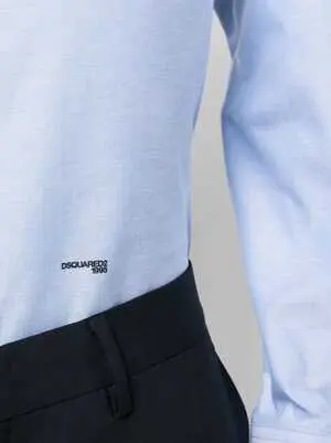 Dsquared2 Logo-print Long-sleeve Shirt - Blue