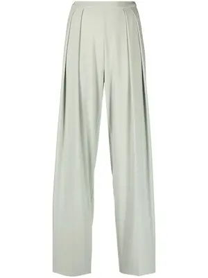 Norma Kamali Pleated Tapered Trousers