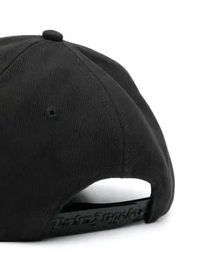 Palm Angels Monogram-embroidered Cap - Black