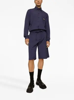 Dolce & Gabbana Logo Tag Track Shorts - Blue